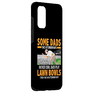Galaxy S20 Lawn Bowls Idea For Dad & Funny Mens Lawn Green Bowls Case
