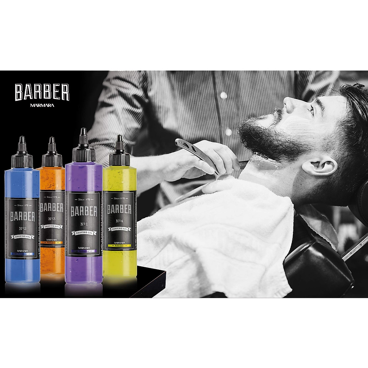 Marmara Barber Cologne - Best Choice of Modern Barbers and Traditional Shaving Fans Glass Bottle (500 ml, No3)
