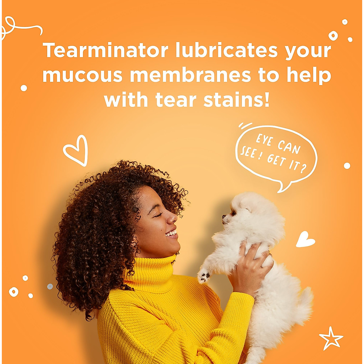 First Impressions Tearminator Soft Chews – Natural Dog Tear Stain Remover for Dogs, Eye Supplements for Dogs and Cats - Yummy Vision Bites for Dogs - 60 ct