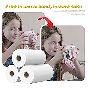 9 Rolls Kids Instant Camera Refill Print Paper- Photo Printer Thermal Paper Rolls Instant Print Camera Refill Paper for Kid's Instant Camera Favors Supplies