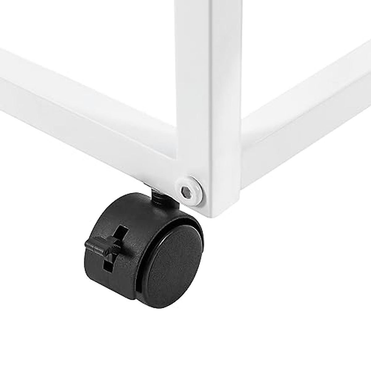 CNCEST 2 Tiers Metal Rolling File Carts, Hanging Files Movable Pull-Out File Cart, With Wheels Metal Carts, For Home Office-White