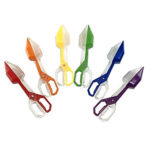 Skoolzy Jumbo Rainbow Tongs 6 Piece Toys_and_Games Set, Fine Motor Skills Handy Scoopers Rainbow Color Sorting Learning Tools Skill Development for Baby & Kids