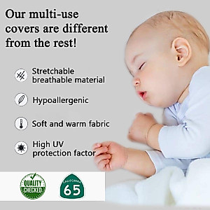 Nursing Cover for Baby Breastfeeding, Newborn Essentials Breathable Car Seat Covers up for Babies Boy Girl Infant Added Privacy for Carseat Canopy New Mom Must Haves Stuff Shower Gifts Registry Search