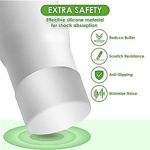 Elevate 2 Pcs Silicone Boot for Stanley Quencher 40oz, 30oz Tumbler with Handle and Stanley IceFlow 20oz, Anti-Slip Protective Water Bottle Bottom Cover, Stanley Cup Accessories (Clear)