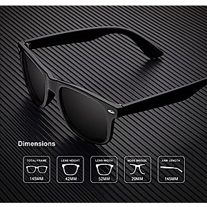 KALIYADI Polarized Sunglasses for Men and Women Matte Finish Sun glasses Color Mirror Lens UV Blocking (3 Pack)