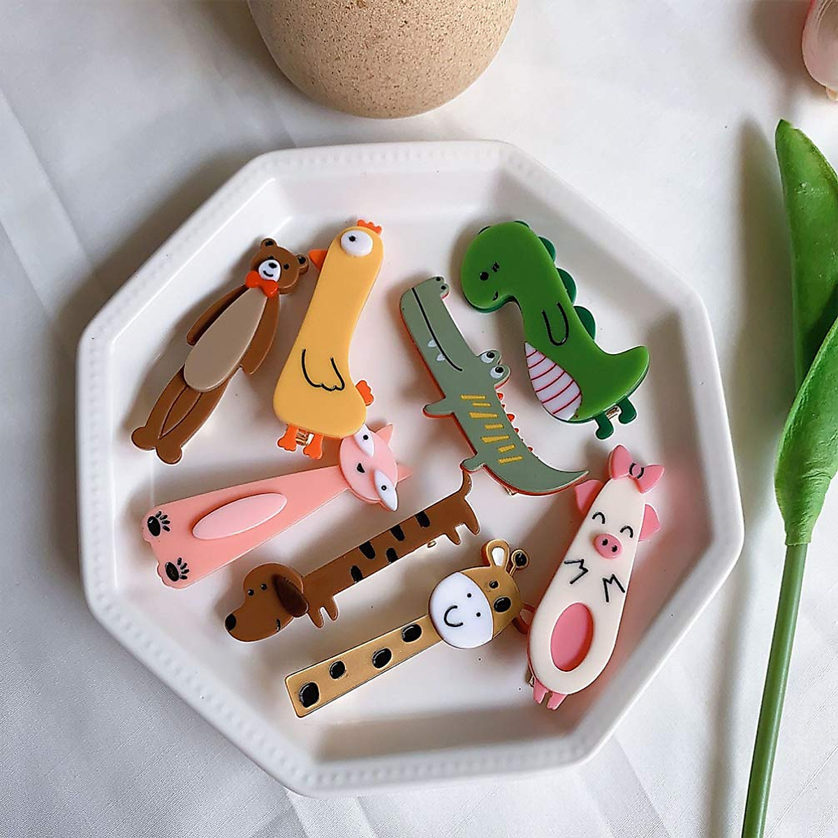 SOLUSTRE 5pcs Cartoon Animal Hair Clip Cartoon Hair Barrettes Kid Animal Hair Clips Girls Hair Barrettes Animal Hair Pins Cartoon Headpiece for Girls Daily Outfit Random Color