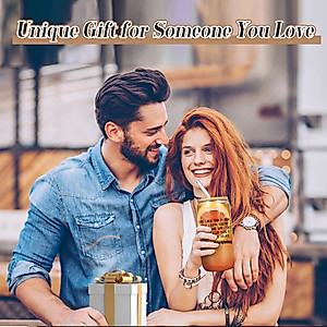 Birthday Gifts for Women Men - Funny Friendship Gift for Best Friend Sister - Happy Birthday Gift for Her Girlfriend Wife Female - Bday Present for Him Boyfriend Husband - 16Oz Cute Coffee Glass Cup