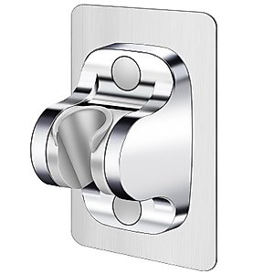 Shower Head Holder Shower Wand Holder Wall Mount Adhesive Adjustable Handheld Shower Holder No Drilling Shower Head Bracket