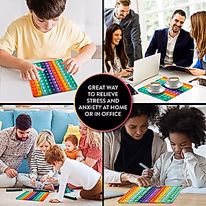 Counting Numbers Chart Pop It Double Sided Learning Math Game Reversible Manipulatives Education Tool Fidget Sensory Type Toys Squeeze Stress Relief Anxiety ADHD Children (Double Side Counting 1-200)