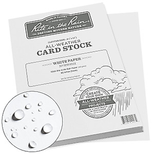 Rite in the Rain All Weather Card Stock, 8.5" x 11", 100# White, 80 Sheet Pack (No. HW8511)