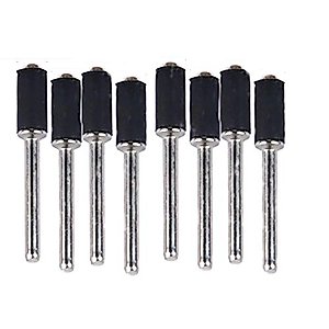 Bioristar 1/4 Inch Rubber Mandrel Sand Drum Holder Sanding Drum Rubber Bands with 1/8 Inch Shank for Sanding Drum Holder Sleeve Rotary Tool 12 Pcs