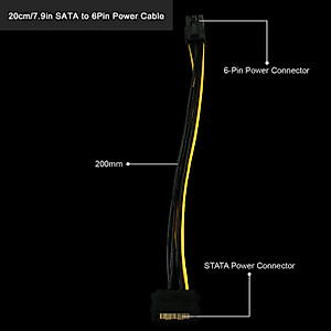 FebSmart GPU Riser for Ethereum Mining Rigs, PCIE Risers for ETH Mining Rigs, GPU Extension Cable, PCIE Extension Cable, PCIE X16 Riser, VER006C PCIE Riser, VER006C GPU Riser (Black-6PCS)