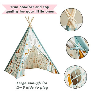 Asweets Kids Teepee Tent Children Play Tent Indoor Outdoor Play Tent Cotton Tent for Girls and Boys Kids Teepee (Starry Sky Tent)