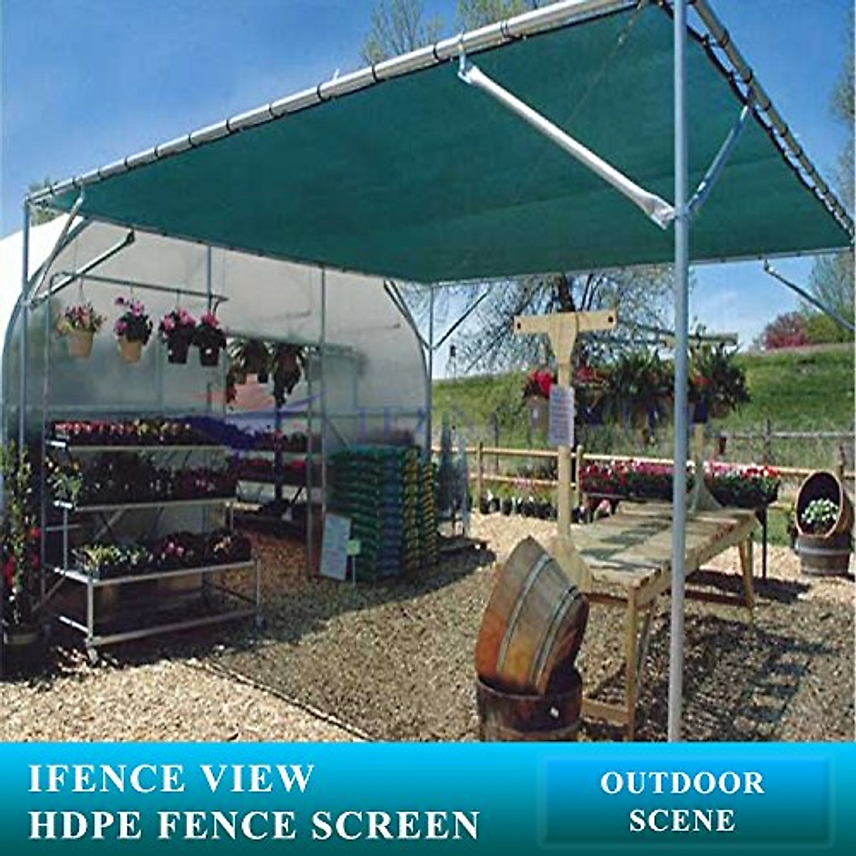 Ifenceview 3'x3' to 3'x50' Green Shade Cloth Fence Privacy Screen Fence Cover Mesh Net for Construction Site Yard Driveway Garden Pergolas Gazebos Canopy Awning UV Protection (3'x12')