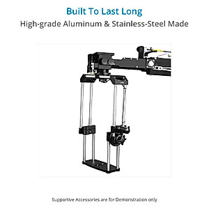 PROAIM Explorer Pro 2-Axis Motorized Pan Tilt Head w/ 12v Joystick for Jib Crane. Enhanced Rotational Force & Speed. Precise Controlled Moves, Stainless Steel Made, Payload 10kg/22lb (PT-EXPR-02)