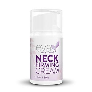 Eva Naturals Enhanced Neck & Décolleté Firming Cream (1.7 oz) - Hydrating Cream for Neck Tightening & Wrinkle Reduction - Lifts & Smooths for Youthful Skin