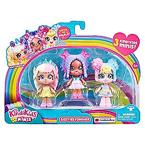 Kindi Kids 50234 Minis 3 Pack Collectable Posable Bobble Head Figurine 3pc