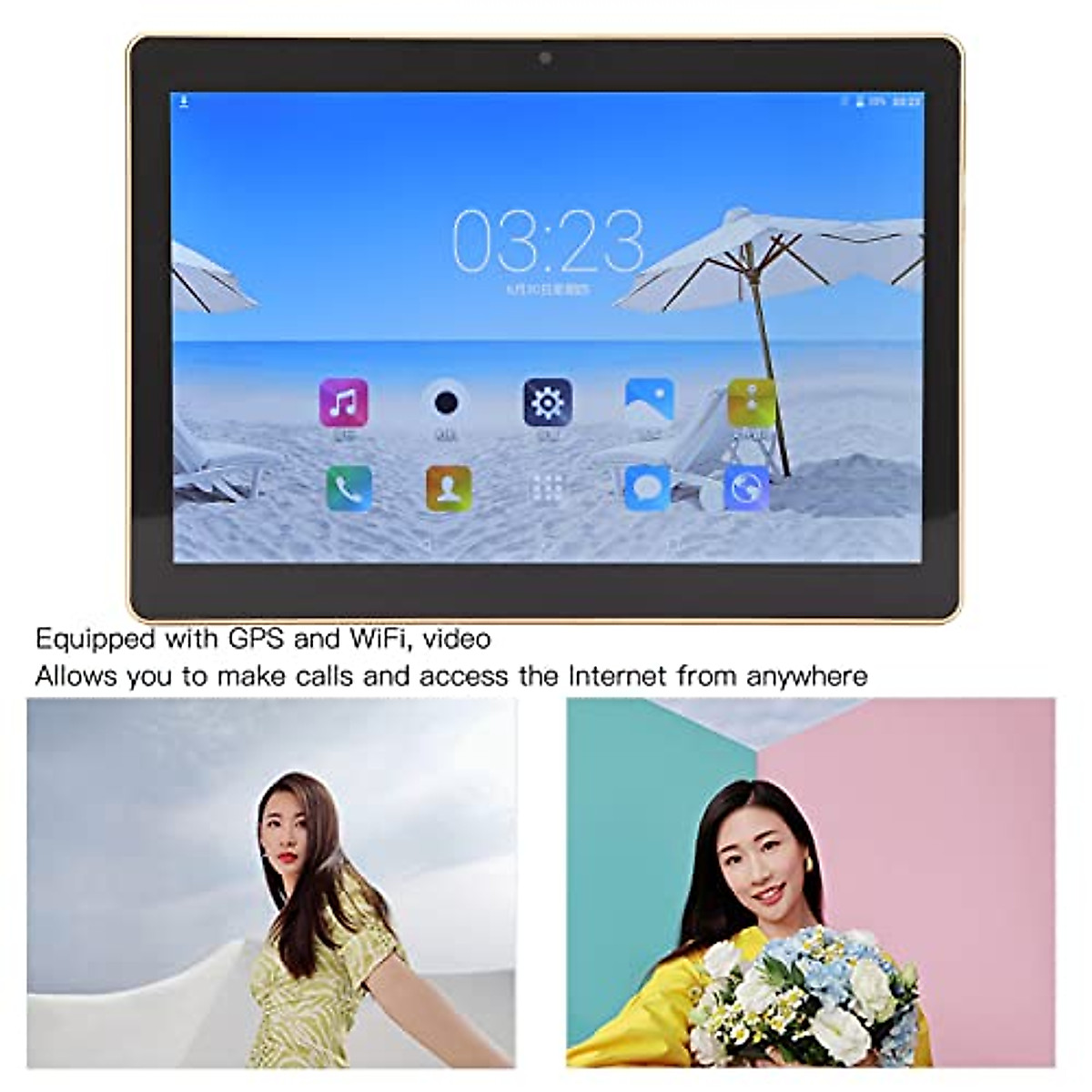 Pomya Tablet, 10.1 Inch HD Display Tablet for 5.1, 1GB RAM 16GB ROM WiFi Tablet Supports Small Memory Card, 8 Core 3G Network Tablet for Daily Life