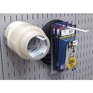 Wall Control Pegboard 9in Reach Extended Slotted Hook Pair - Slotted Metal Pegboard Hooks for Wall Control Pegboard and Slotted Tool Board – White