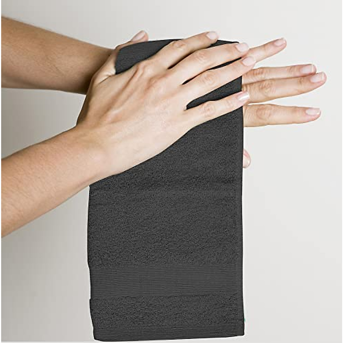 Softolle Premium Wash Cloths - 100% Combed Ring Spun Cotton WashCloth - Pack of 12 Luxury Washcloths – Ultra Soft Face Towels - Highly Absorbent Wash Cloth for Face- 13" x 13" Inches (Grey)