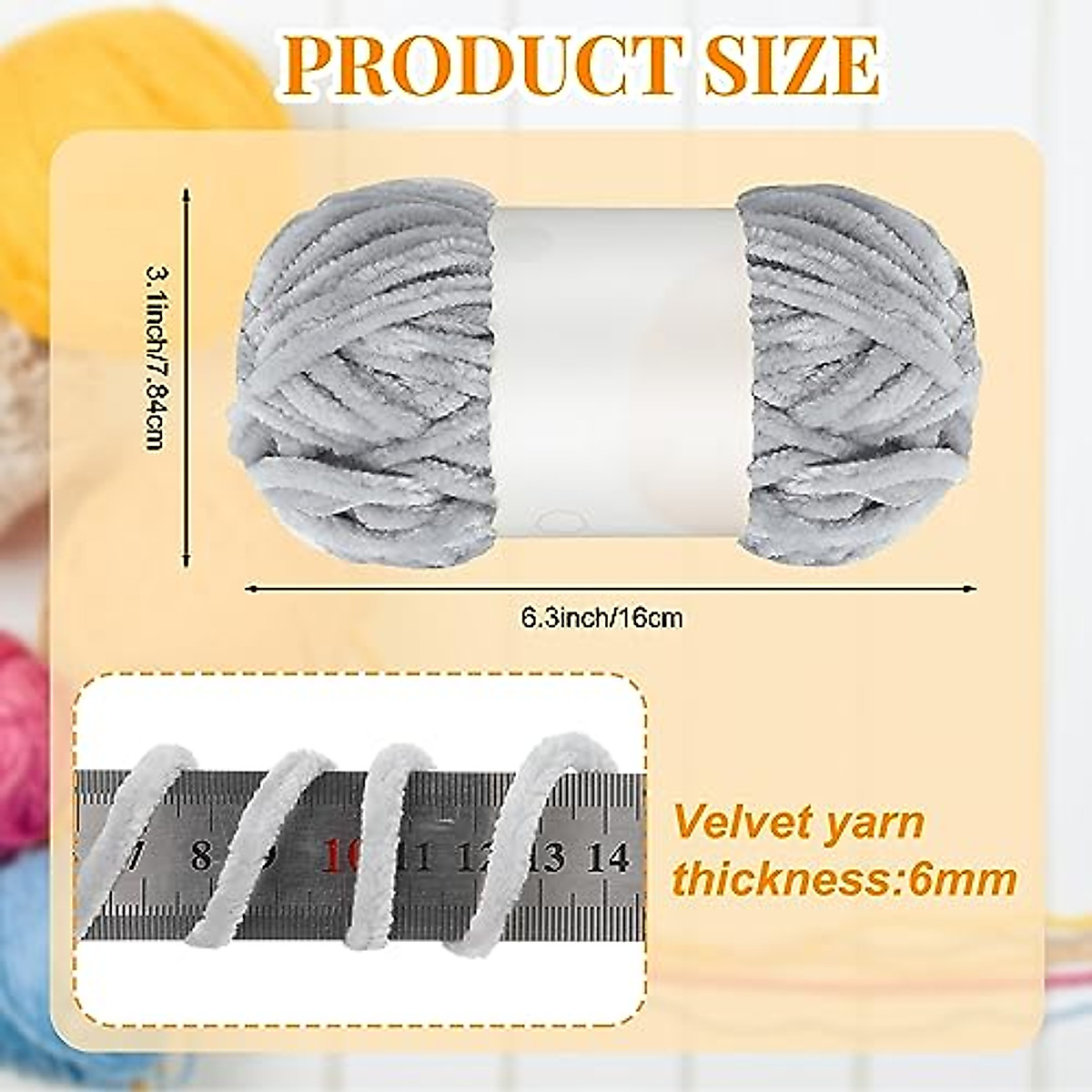 Timgle 27 Skeins Crochet Yarn for Crocheting Knitting 2362.5 Yards Chenille Blanket Soft Plush Bulky Fluffy Yarn Bulk for Beginners Hand DIY Craft Sweater Shawl 100g Each(Chic Color)