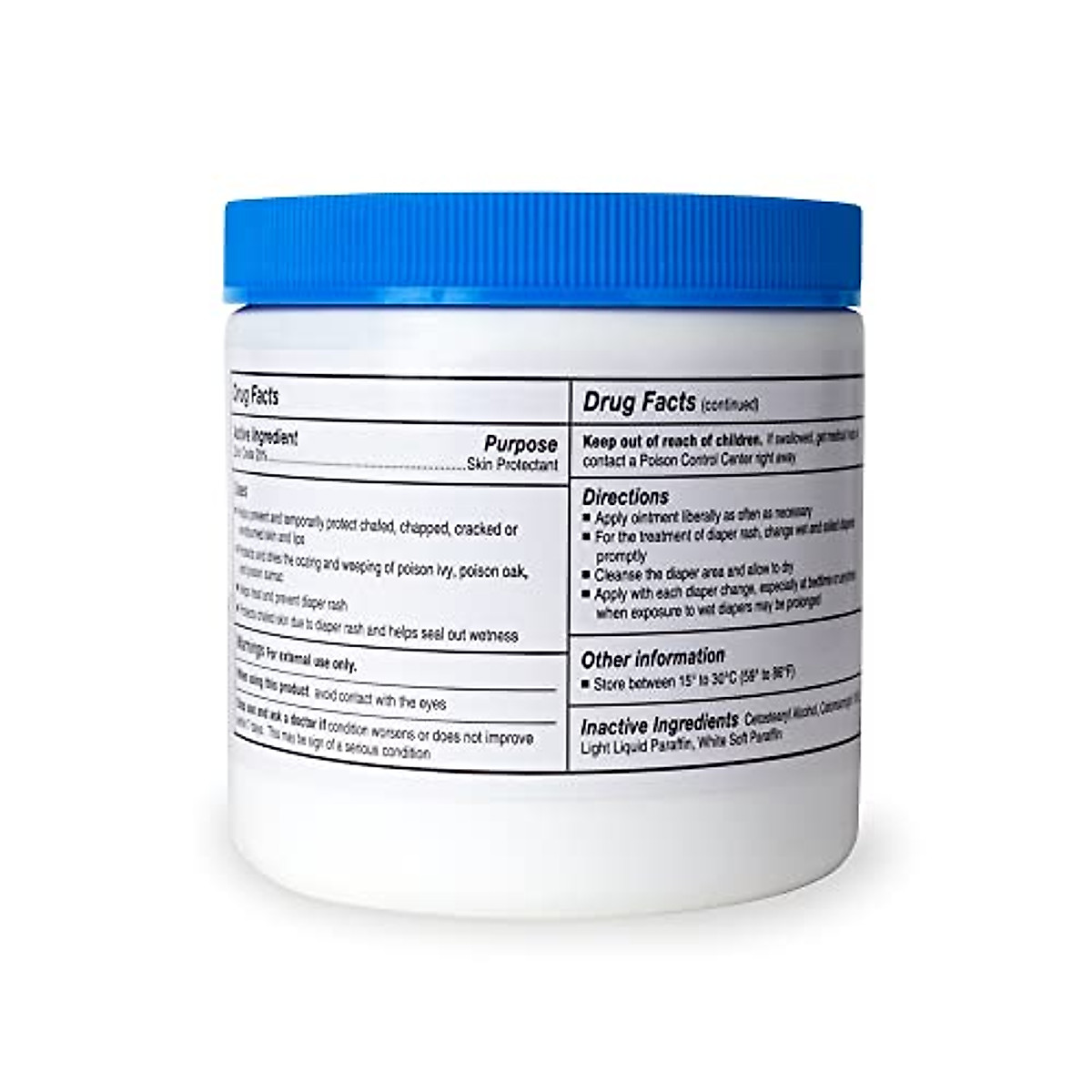 CareALL 15 oz Zinc Oxide 20% Skin Protectant Barrier Ointment Provides Relief and Treatment of Diaper Rash and Chafing. Helps Seal Out Wetness.