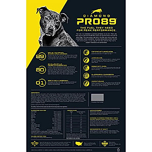 Diamond Pro89 Beef, Pork and Ancient Grains Dry Dog Food Formula with High Protein, Probiotics, and Premium Ingredients