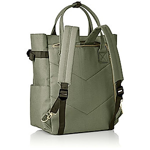 anello(アネロ) Women Regular 2-Way Tote Backpack, Khak