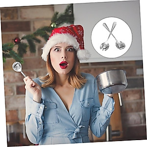 HOMSFOU Salad Spoons 2pcs s Serving Forks Appetizer Fork Salad Spoon Serving Spoon Salad Serving Utensils Korean Spoon Stainless Steel Fork Spoon Salad Fork European Style Ice Cream Child