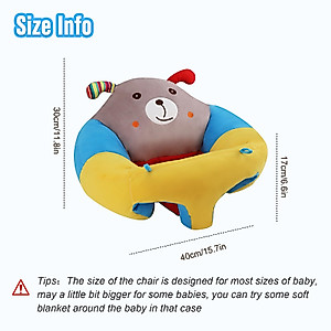 vocheer Sit Me Up Floor Seat for Baby Chair for Sitting Up Support Seat Sofa Plush Animal Shaped Baby Learning to Sit Chair for 3-24 Months,PP Cotton Full Filling(Puppy)