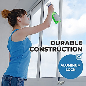 Window Locks, 10 Pack Window Locks for Vertical and Horizontal Windows, Sliding Window Locks, Adjustable Aluminum Window Stoppers, Window Security, No-Drill Install, Fits Tracks up to 3/16" Wide