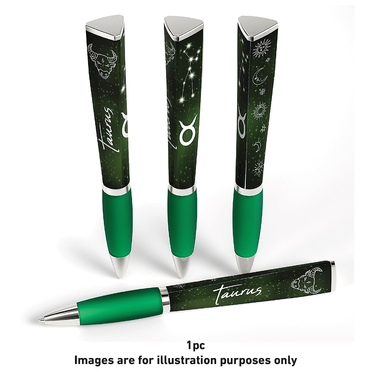 ANINKABOVE Zodiac Sign Ballpoint Pen (1 Pen, 3-Sided) Zodiac Pen Gift, Cool Pens Constellation Design, Zodiac Gifts Pretty Pens - Fancy Pens Great Astrology Gifts for Women and Men (Taurus Pen)