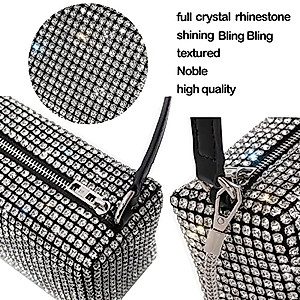 BBTT.ful Bling Bling Rhinestone Evening Handbags Shoulder Bag Crossbody Bag for Women Girls Sparkling Wedding Prom Party Club Purses Mini Top Handle Handbags