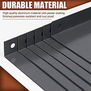 BJADE'S Gutter Valley Splash Guard,6 Pcs Aluminum Roof Valley Splash Shield Gutter Guard.for Straight,Flat Roofs,Corner,10 inch Each