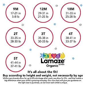 Lamaze Organic Baby Baby Girls' Toddler Short Sleeve Tight Fit Sleepwear, Pink Watermelon Circles, 2T