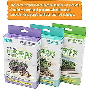 Back to the Roots DIY Microgreen Grow Kit, 6-Grow Variety Pack