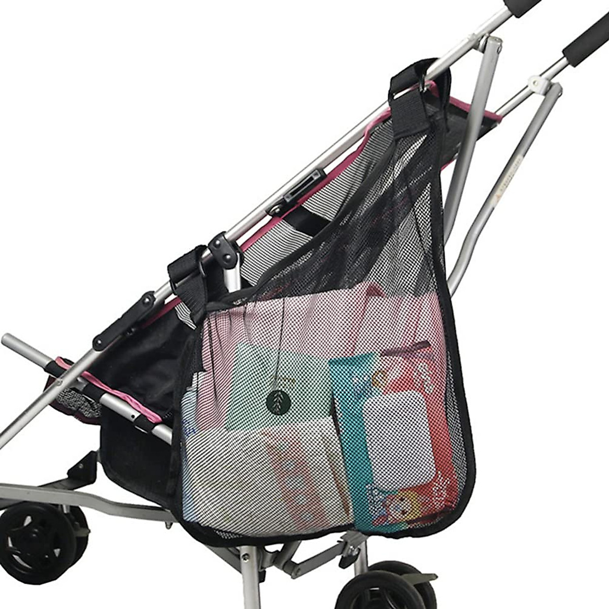 Toyvian Baby Stroller Organizer Stroller Mesh Net Hanging Bag Accessories Bag for Diaper Bottle Baby Toys Phone