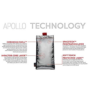 PHOOZY Apollo Series Thermal Phone Case - Insulated, Ultra-Slim Pouch Protects Your Phone from Overheating in The Sun & Extends Battery Life. Floats in Water. AS SEEN ON Shark Tank - Silver - Large