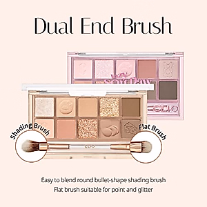 CLIO Pro Eye Shadow Palette, Matte, Shimmer, Glitter, Pearls, Highly Pigments, Long-Wearing (019 NAPPING CHEESE)