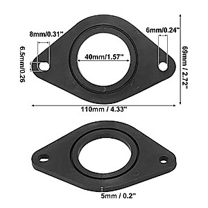 X AUTOHAUX 2 Pcs Black Plastic Car Tweeter Speaker Mounting Adapter Bracket Rings for Toyota for Subaru for Lexus