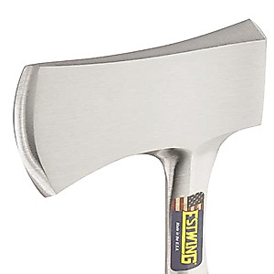 ESTWING Sportsman's Axe - 12" Camping Hatchet with Forged Steel Construction & Genuine Leather Grip - E14A