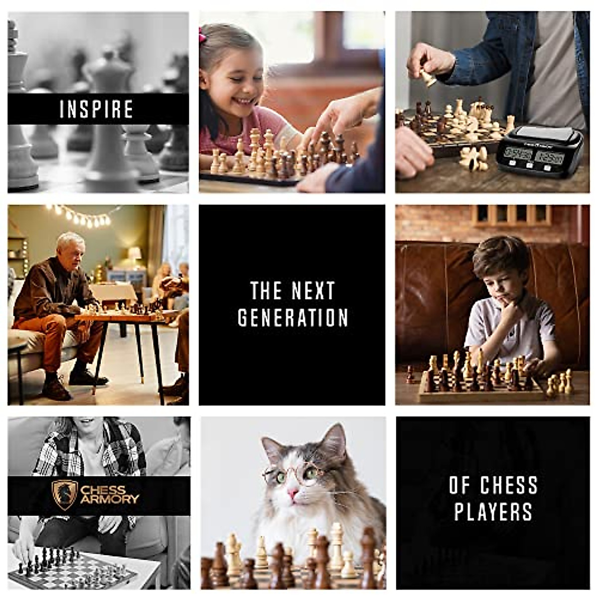 Chess Armory Premium Checkers and Chess Set - Wooden Board Game with a Portable Wood Case and Secure Storage for Pieces, Set for Kids and Adults (Sapele Wood)