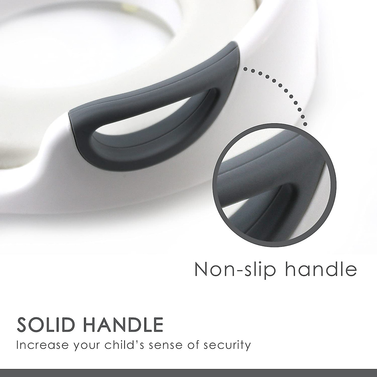 KIDOOLA Toilet Seat for Potty Training – Perfect Toddler & Kids Toilet Trainer with Splash Guard, Handles and Backrest – Children’s Portable Potty Seat for Use on Round & Oval Toilets