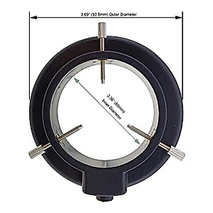 QAREQU 144 LED Ring Light External Adjustable Dimmer Adapter for Camera Microscope Brightness