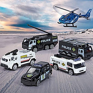 UNIH Kids Garage Toy Set, Toy Vehicle Garage for Toddlers, Race Car Ramp Track Toy, Parking Garage Playset Toy with Play Mat(Blue)