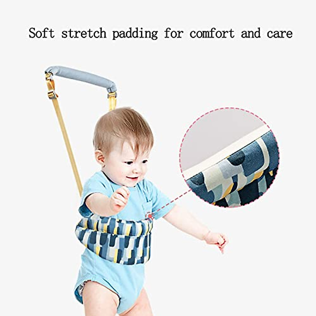 Handheld Baby Walker,Safe Toddler Walking Assistant Helper Kid Walking Child Harnesses Learning Assistant Belt Gray