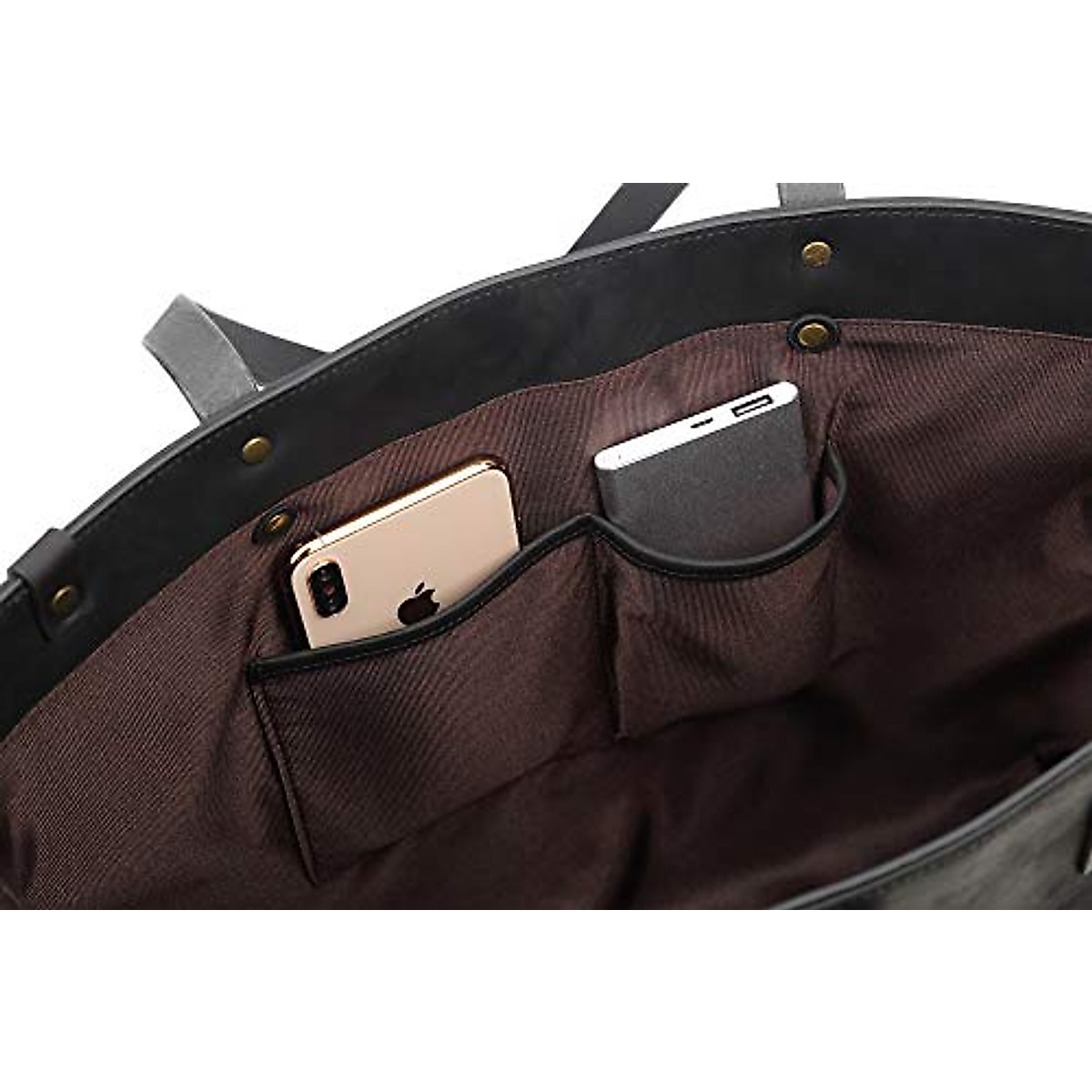 senbaodi Top Handle Purse Leather tote Bag Work Totes for women Purse Handbag Large F010 (FA010)