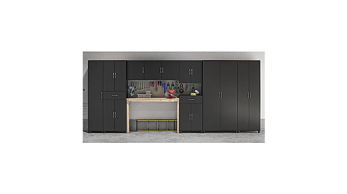 SystemBuild Lonn 24" Wall Cabinet in Black - Stylish Storage Solution