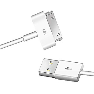 [Apple MFi Certified] 30-Pin to USB Cable for iPhone 4 Charging and Sync Data Connector Support for iPhone 4 4s, iPhone 3G 3GS, iPad 3 2 1,iPod Classic iPod Touch iPod Nano