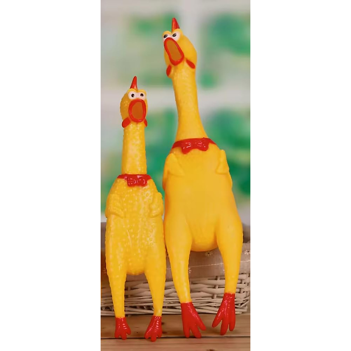 Screamin' Chicken Dog Toy with Squeaker, Durable & Interactive, 15.75 Inch - Perfect for Small, Medium & Large Dogs - American Owned Small Business